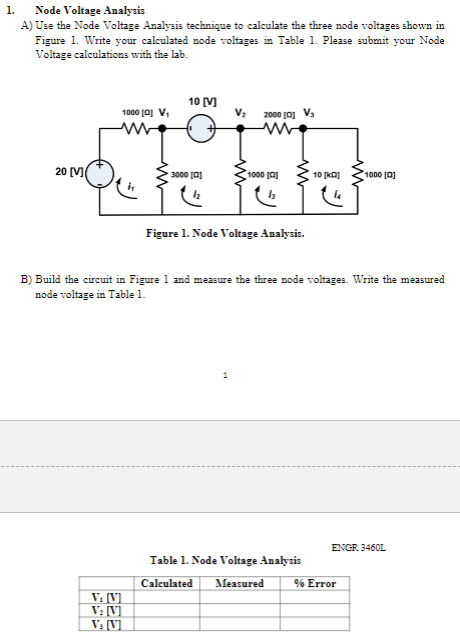 Solved 1. Node Voltage Analyzis A) Use the Node Voltage | Chegg.com Solved 1. Node Voltage Analyzis A) Use the Node Voltage | Chegg.com