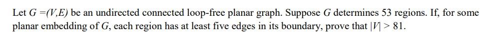 Solved Let G=(V,E) be an undirected connected loop-free | Chegg.com