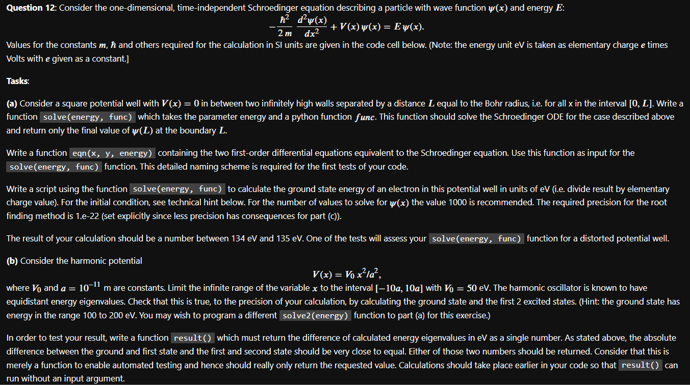 Solved Question 12: Consider the one-dimensional, | Chegg.com