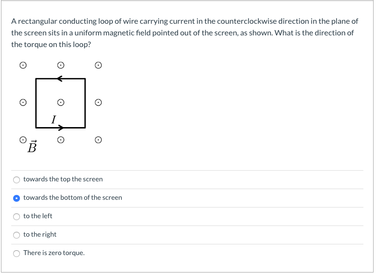 Solved Arectangular conducting loop of wire carrying current | Chegg.com