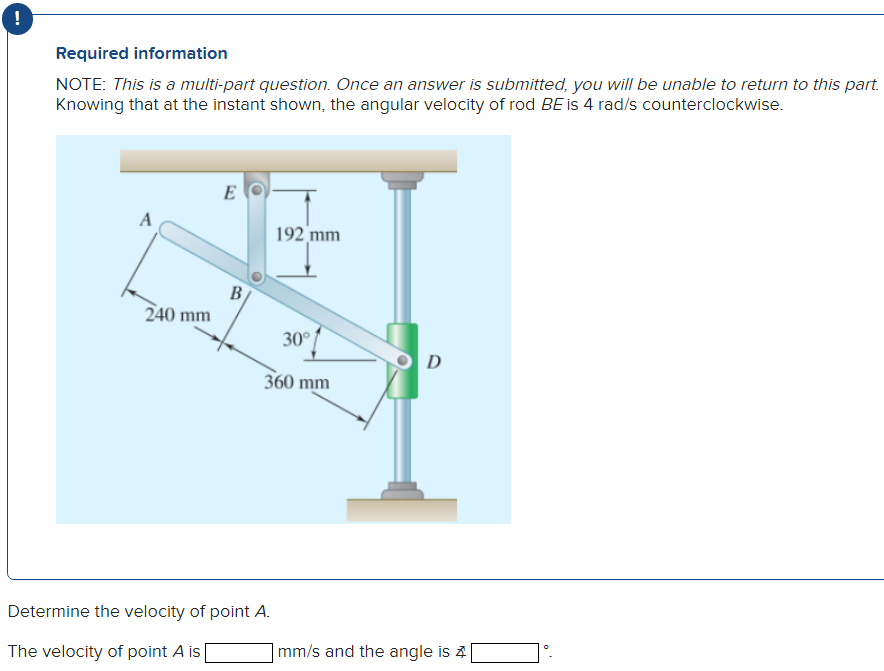 Solved Required information NOTE: This is a multi-part | Chegg.com