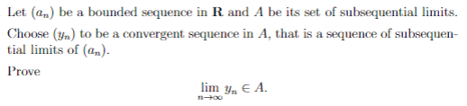 Solved Let (Qr) be a bounded sequence in R and A be its set | Chegg.com