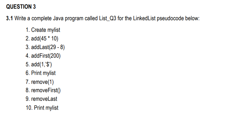 Solved QUESTION 33.1 ﻿Write a complete Java program called | Chegg.com