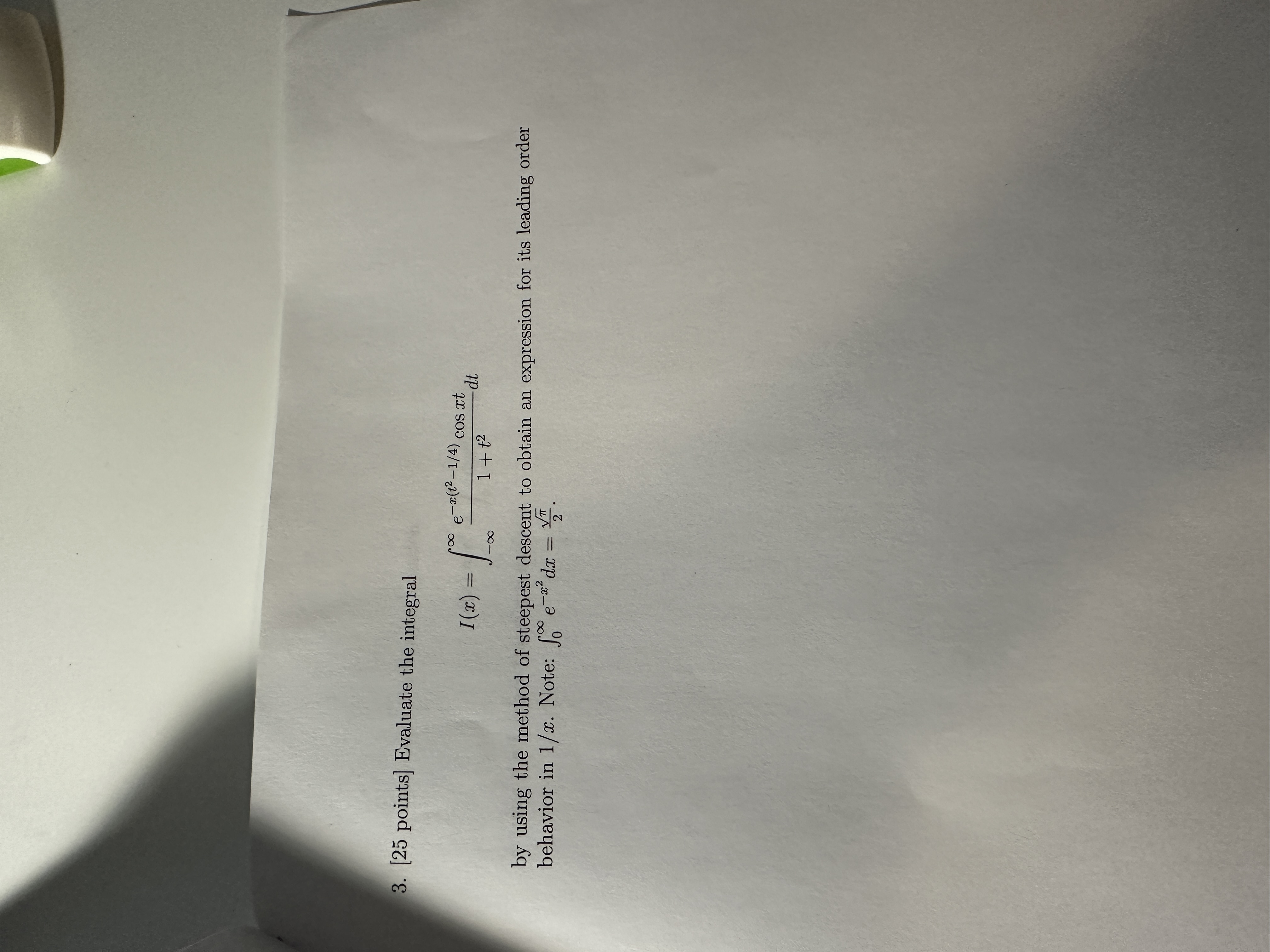 Solved points] ﻿Evaluate the | Chegg.com