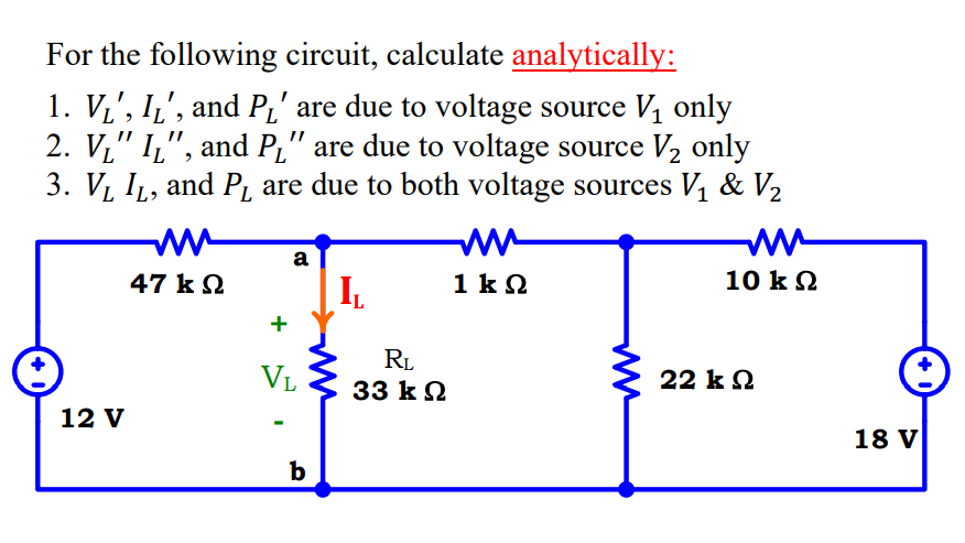 Solved For the following circuit, calculate analytically: 1. | Chegg.com