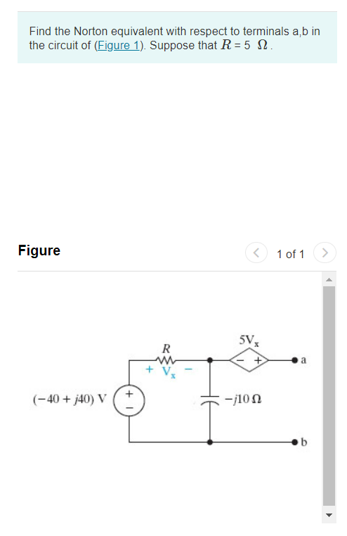 Solved Find the Norton equivalent with respect to terminals | Chegg.com