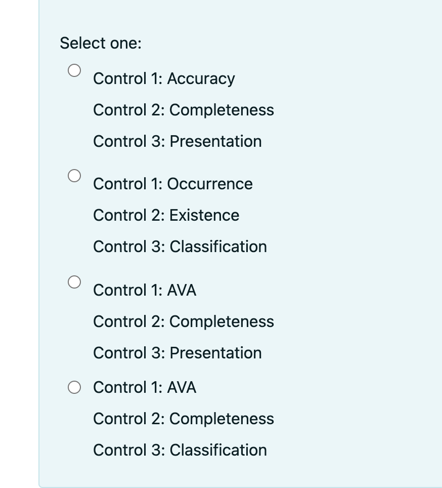 Solved For Each of the three (3) Control Procedures below | Chegg.com