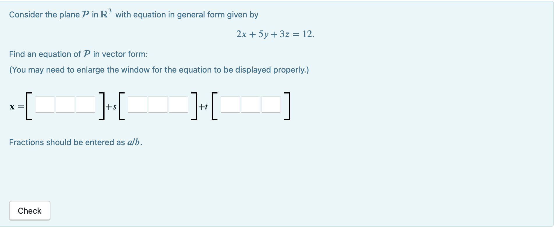 [Solved]: Consider the plane P in R3 with equation in gene