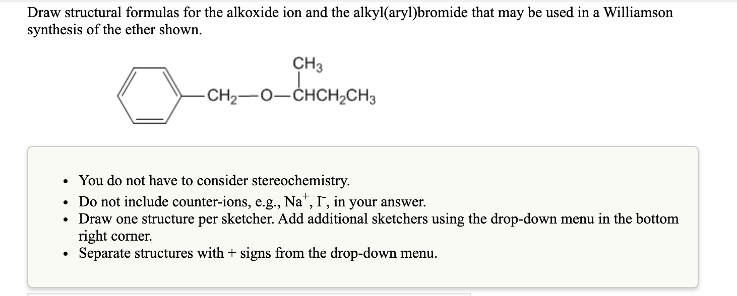 Solved Draw structural formulas for the alkoxide ion and the | Chegg.com