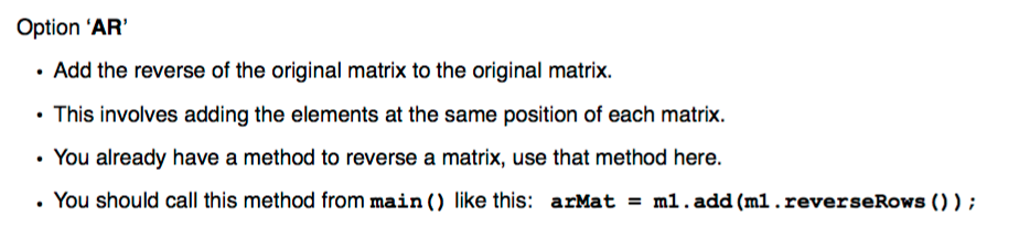 Solved Java add a number to each element of the original | Chegg.com