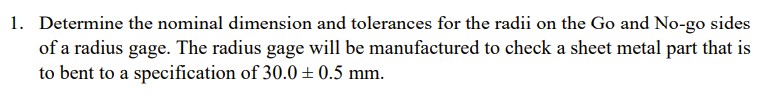 Solved Determine the nominal dimension and tolerances for | Chegg.com
