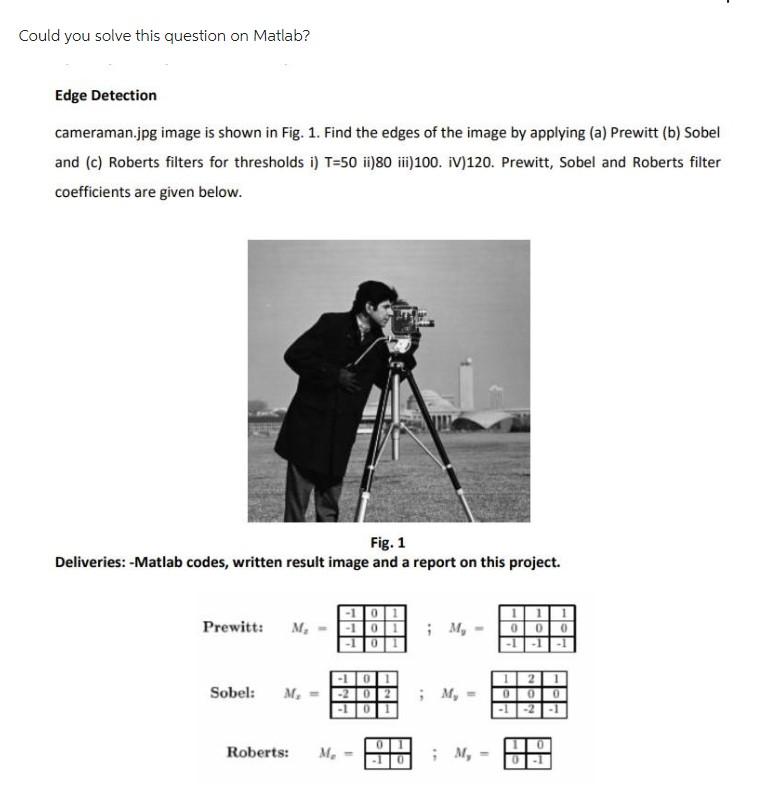 Solved Could You Solve This Question On Matlab Edge