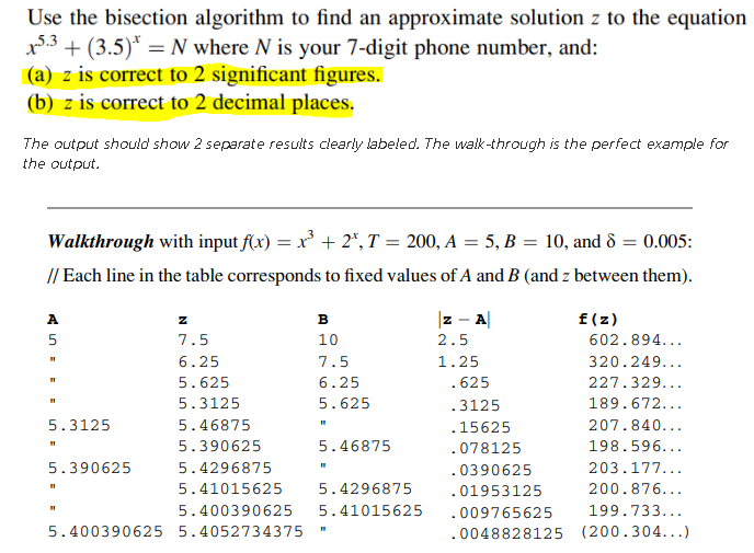 Solved This is C++ Use the bisection algorithm to find an | Chegg.com