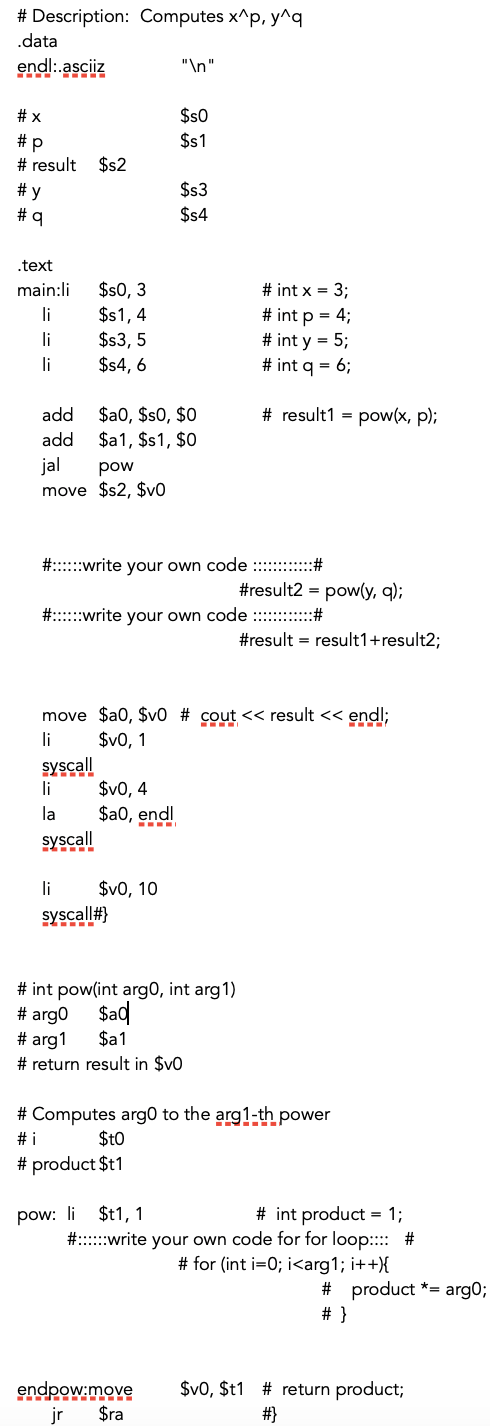 Solved 1 17 2 // csc 256 Example 4.1: Power function 3 // | Chegg.com