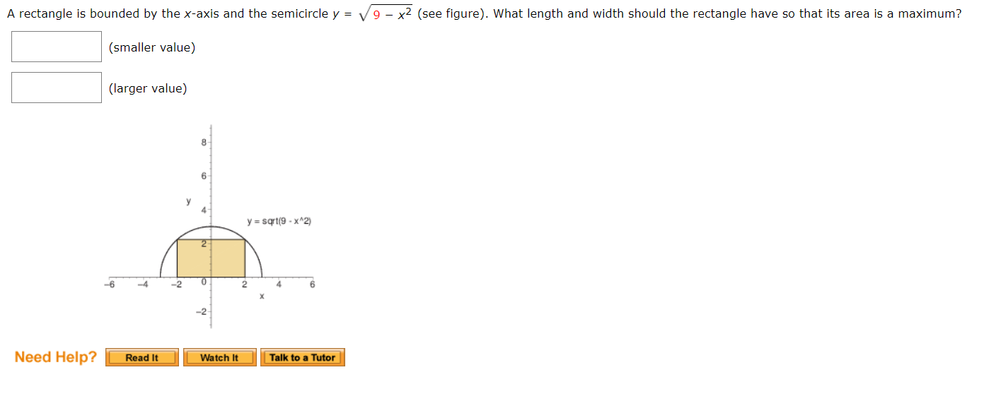 Solved A rectangle is bounded by the x-axis and the | Chegg.com