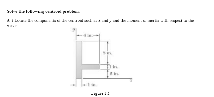 Solved Solve the following centroid problem. 2. 1 Locate the | Chegg.com