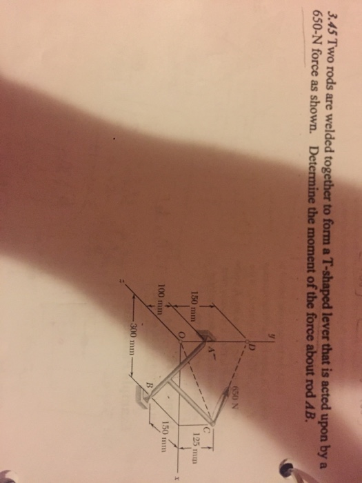 Solved Two rod are welded together to form a T-shaped lever | Chegg.com