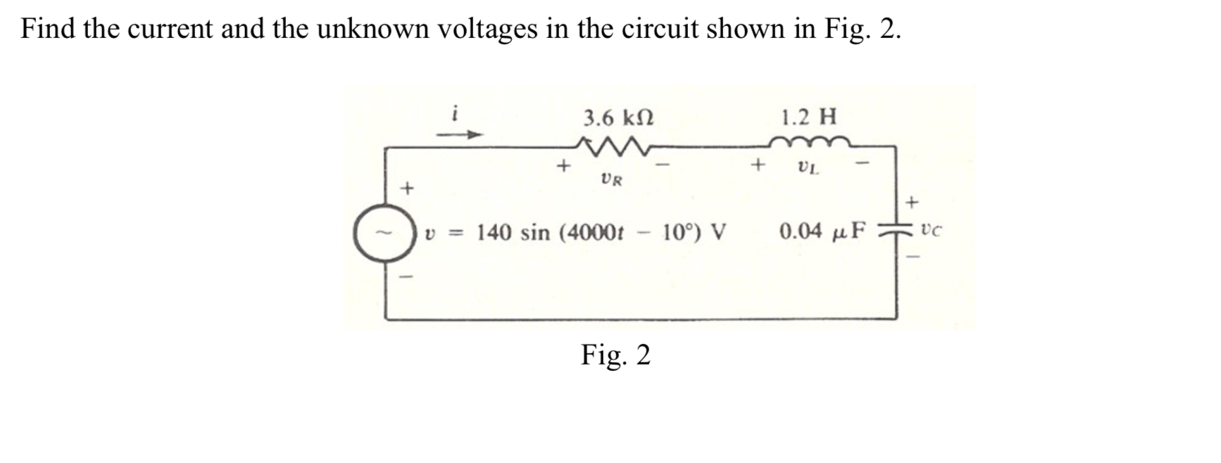 Solved Find the current and the unknown voltages in the | Chegg.com
