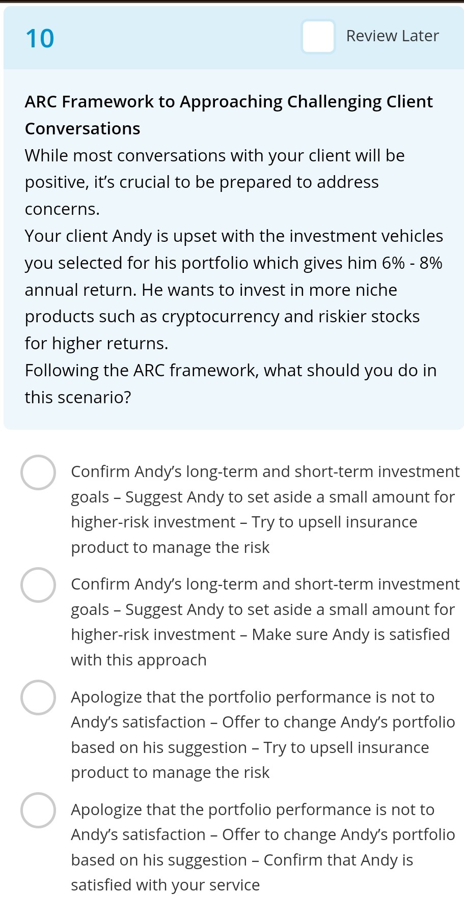 Solved ARC Framework to Approaching Challenging Client | Chegg.com