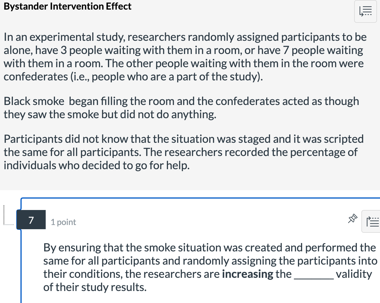 Solved Bystander Intervention Effect III In an experimental | Chegg.com