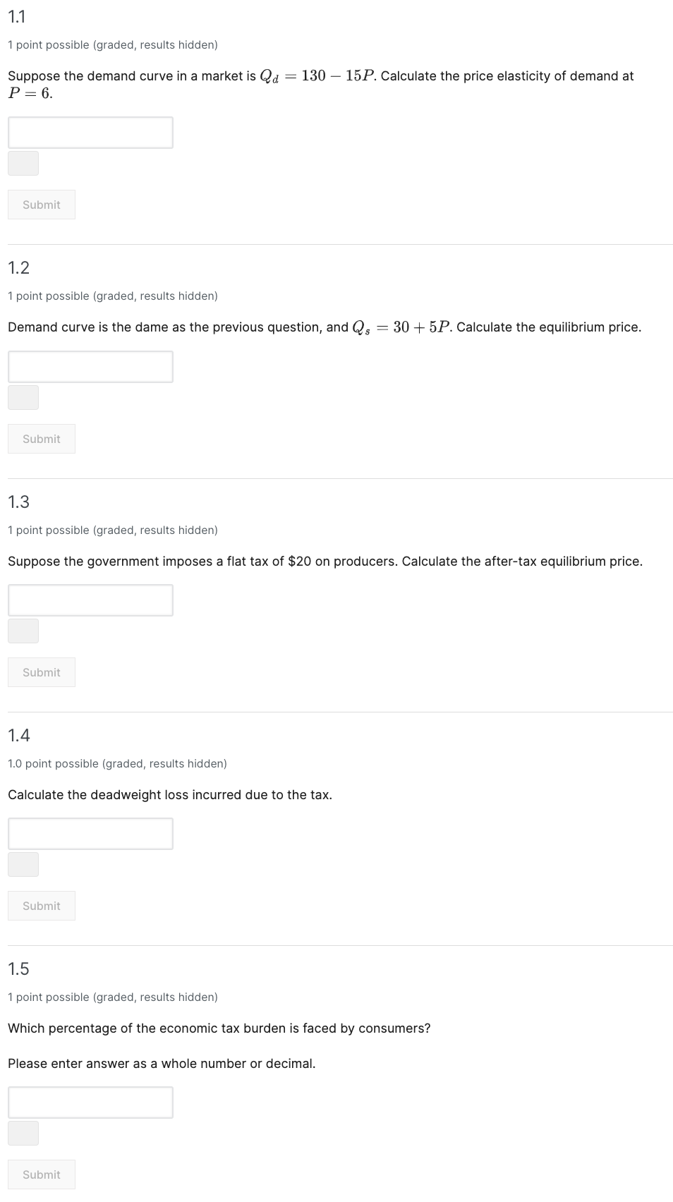 Solved 1.1 1 point possible (graded, results hidden) Suppose | Chegg.com
