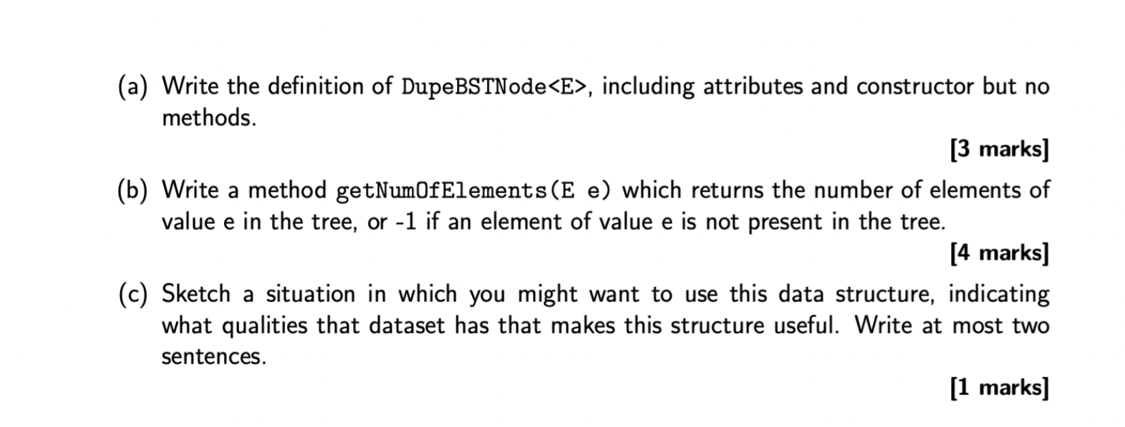 Solved A BinarySearchTree keeps nodes in the tree ordered: | Chegg.com