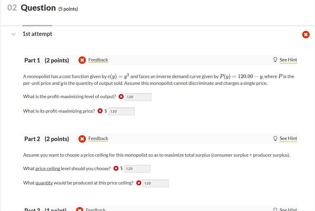 Solved 02 Question (5 points) 1st attempt Part 1 (2 points) | Chegg.com