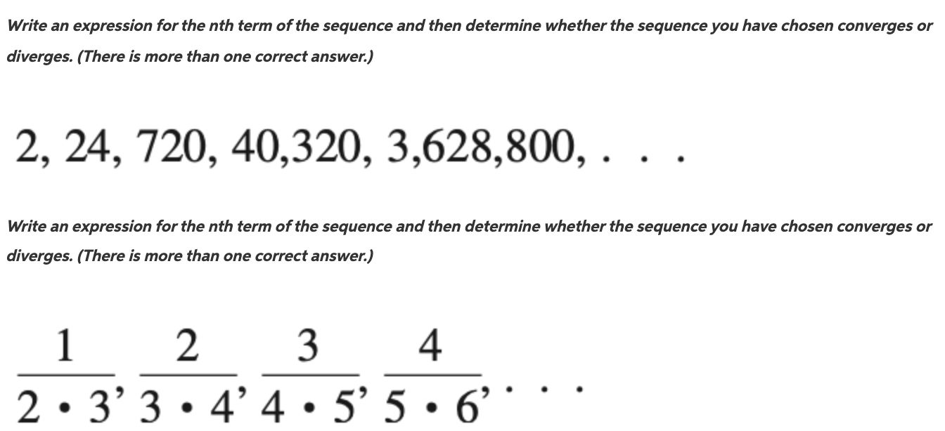 Solved Write an expression for the nth term of the sequence | Chegg.com