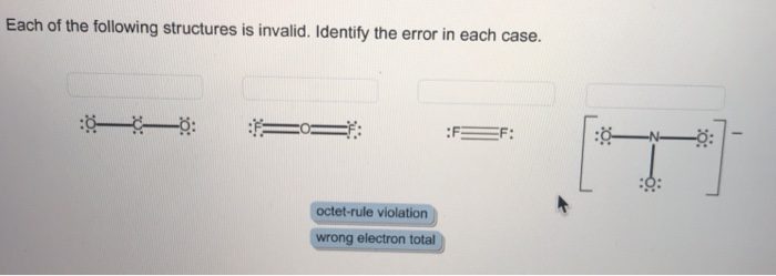 Solved Each of the following structures is invalid. Identify | Chegg.com