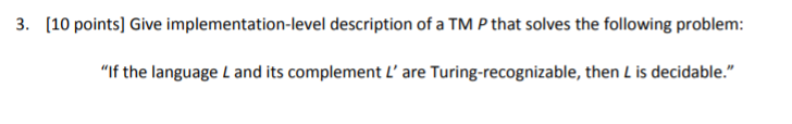 Solved 3. (10 points] Give implementation-level description | Chegg.com