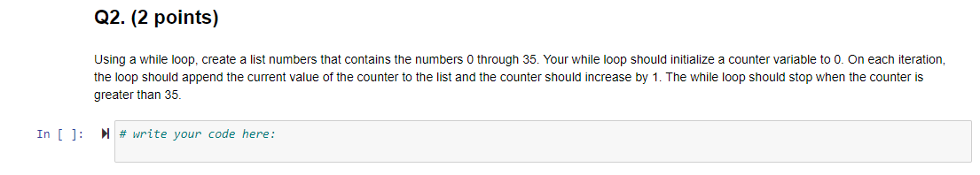 Solved This is for Python Q1. (2 points) Write the following | Chegg.com
