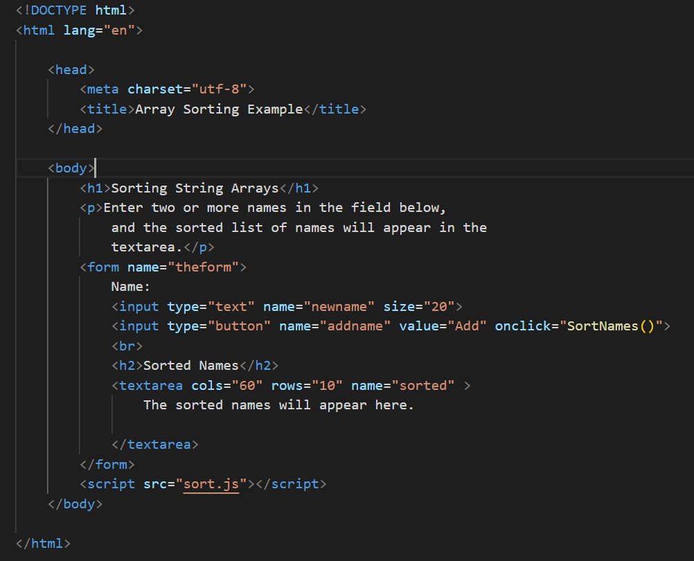 Solved Modify The Sorting Example Sort Js To Convert The