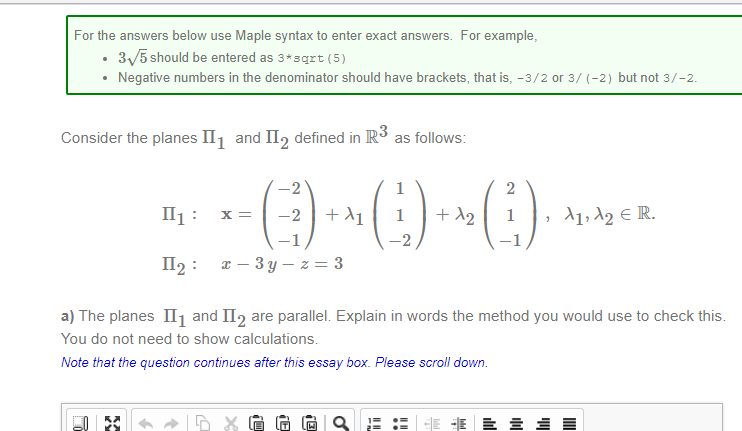 Solved For the answers below use Maple syntax to enter exact | Chegg.com