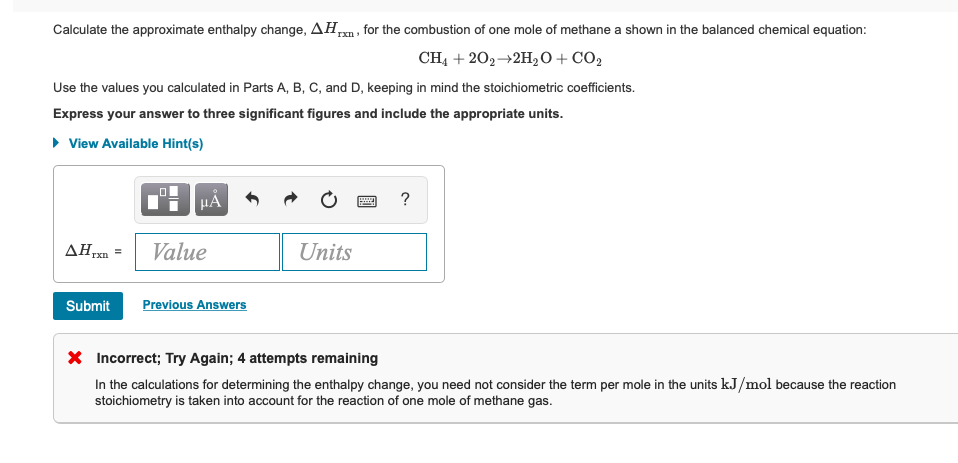 Solved Calculate the approximate enthalpy change, ΔΗ.xn for | Chegg.com