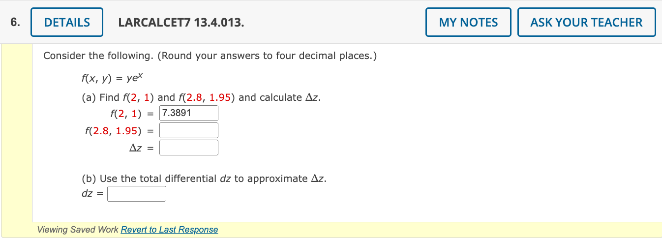 Solved Consider the following. (Round your answers to four | Chegg.com