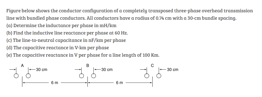 Solved Figure below shows the conductor configuration of a | Chegg.com