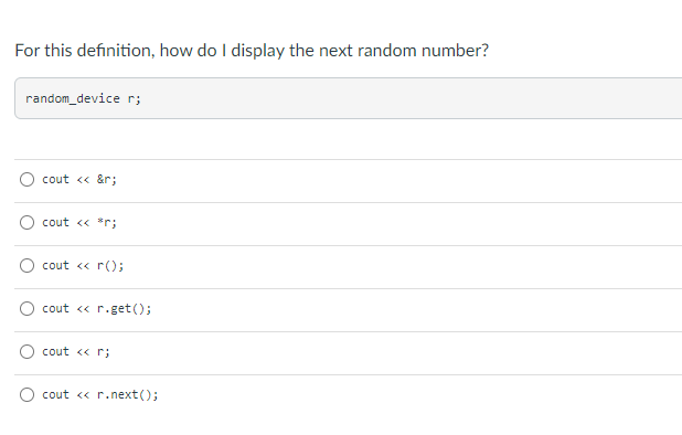 Solved C++ random number generation involves several phases. | Chegg.com