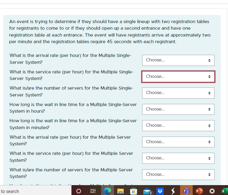 Solved An event is trying to determine if they should have a | Chegg.com