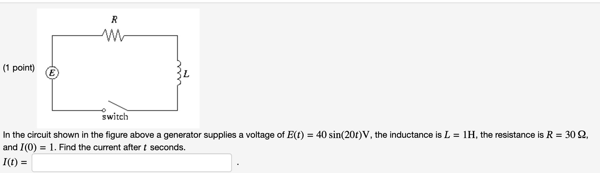 Solved (1 ﻿pointIn the circuit shown in the figure above a | Chegg.com