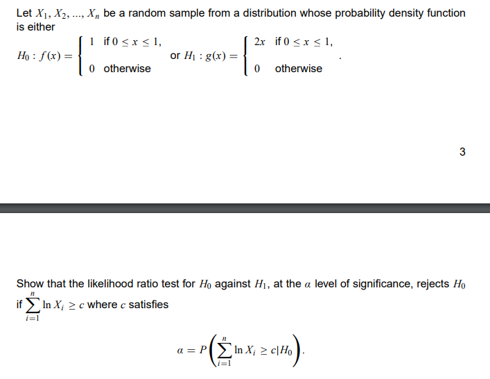 Solved Let \\( X_{1}, X_{2}, \\ldots, X_{n} \\) be a random | Chegg.com