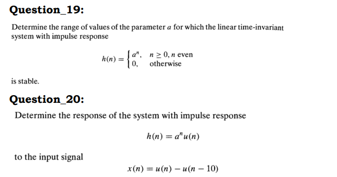 Solved Question 19: Determine the range of values of the | Chegg.com