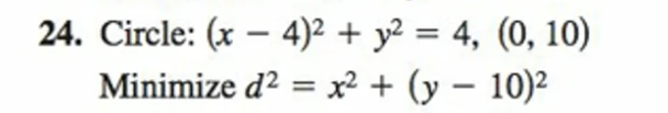 Solved In Exercise given below, find the minimum distance | Chegg.com
