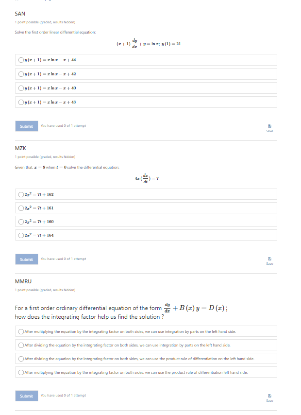 Solved SAN 1 point possible (graded, results hidden) Salve | Chegg.com