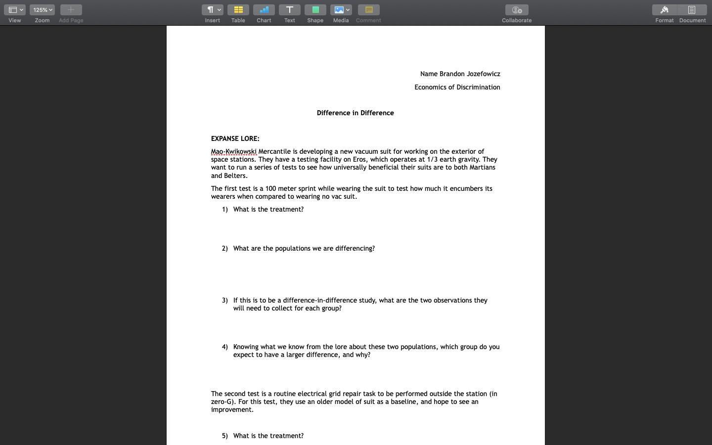 Solved 125% View Zoom Add Page Insert Table Chart Text Shape | Chegg.com