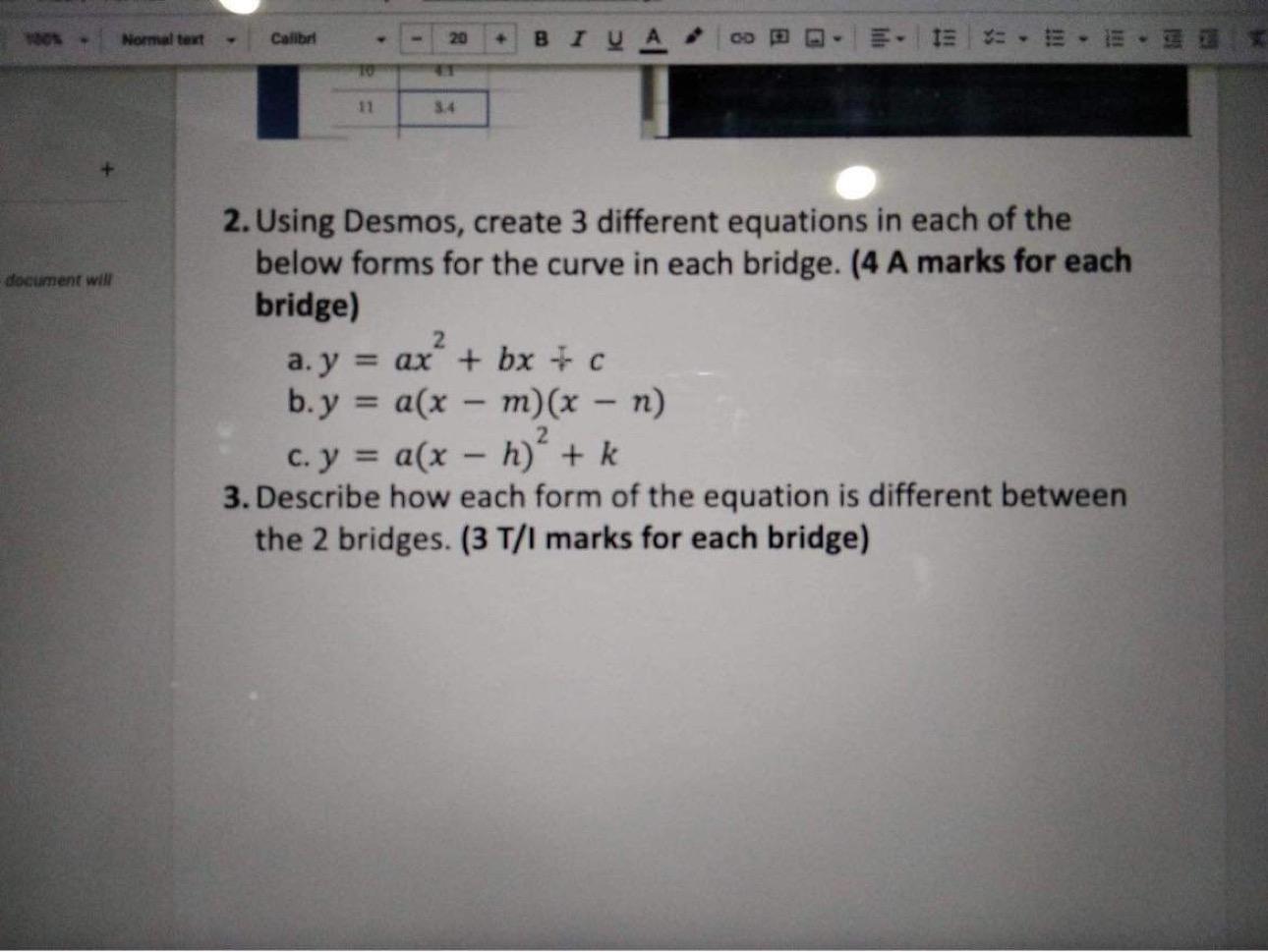 Solved 2. Using Desmos, create 3 different equations in each | Chegg.com