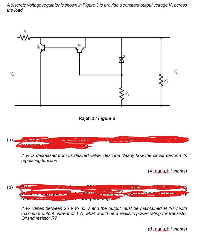 Solved A discrete voltage regulator is shown in Figure 3 to | Chegg.com