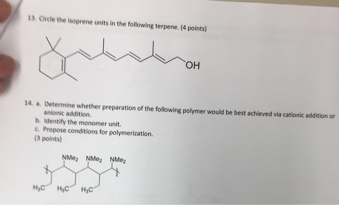 Solved Circle the isoprene units in the following terpene. | Chegg.com