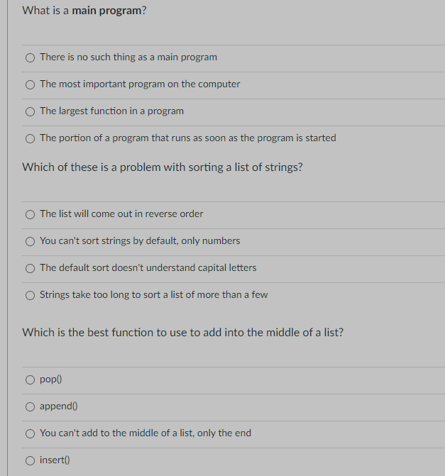 Solved What is a main program? There is no such thing as a | Chegg.com