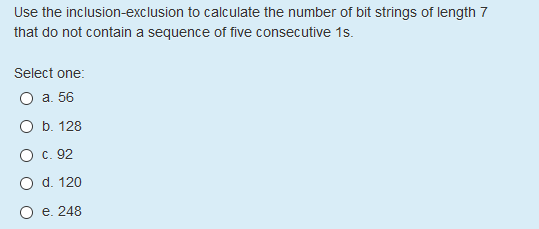 Solved Use the inclusion-exclusion to calculate the number | Chegg.com