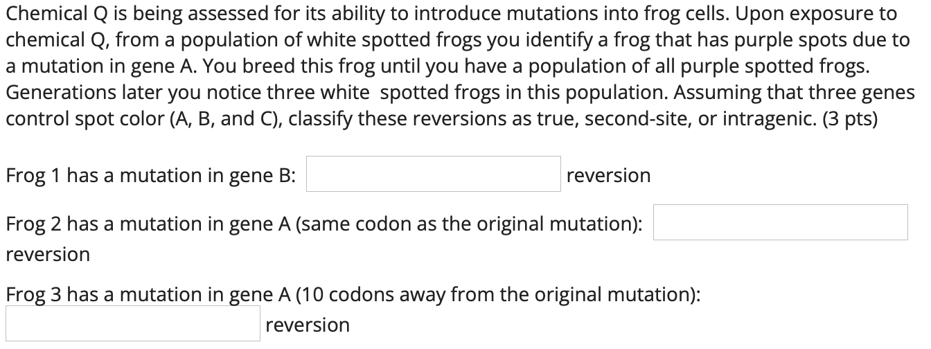 Solved Chemical Q is being assessed for its ability to | Chegg.com
